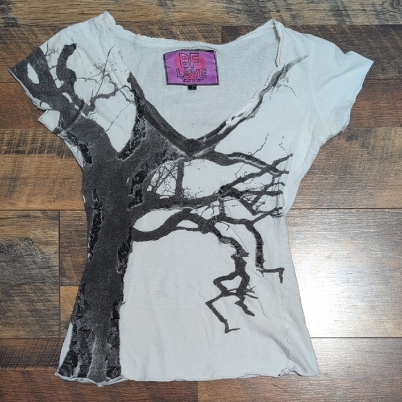 Love | Tops | Love Womens Tee With Black Tree Design | Poshmark